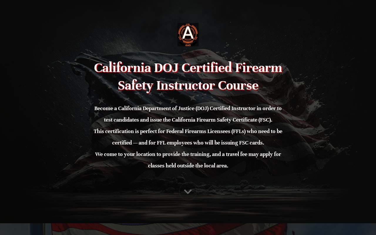 California FSC Instructor Course